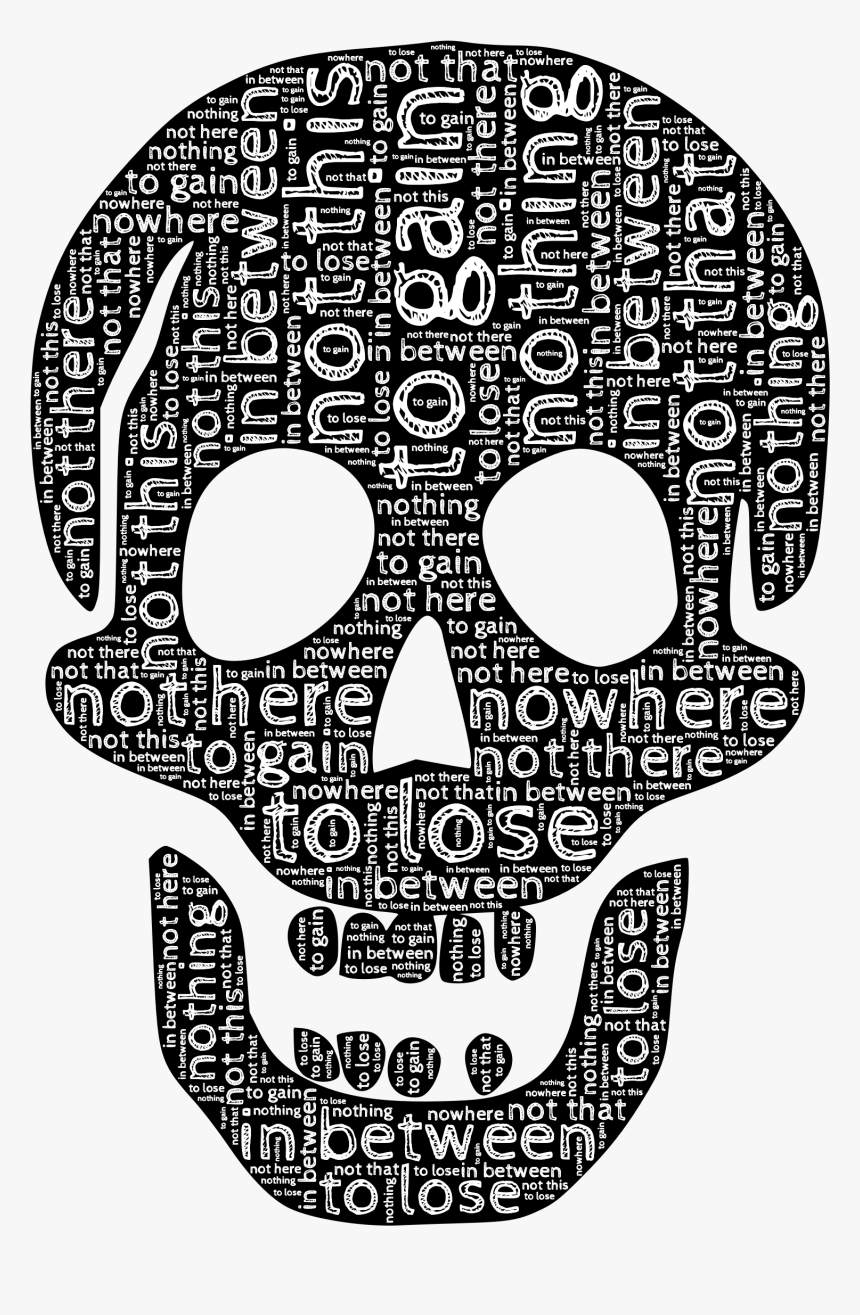 Skull Typography Clip Arts - Typography Skull, HD Png Download ...