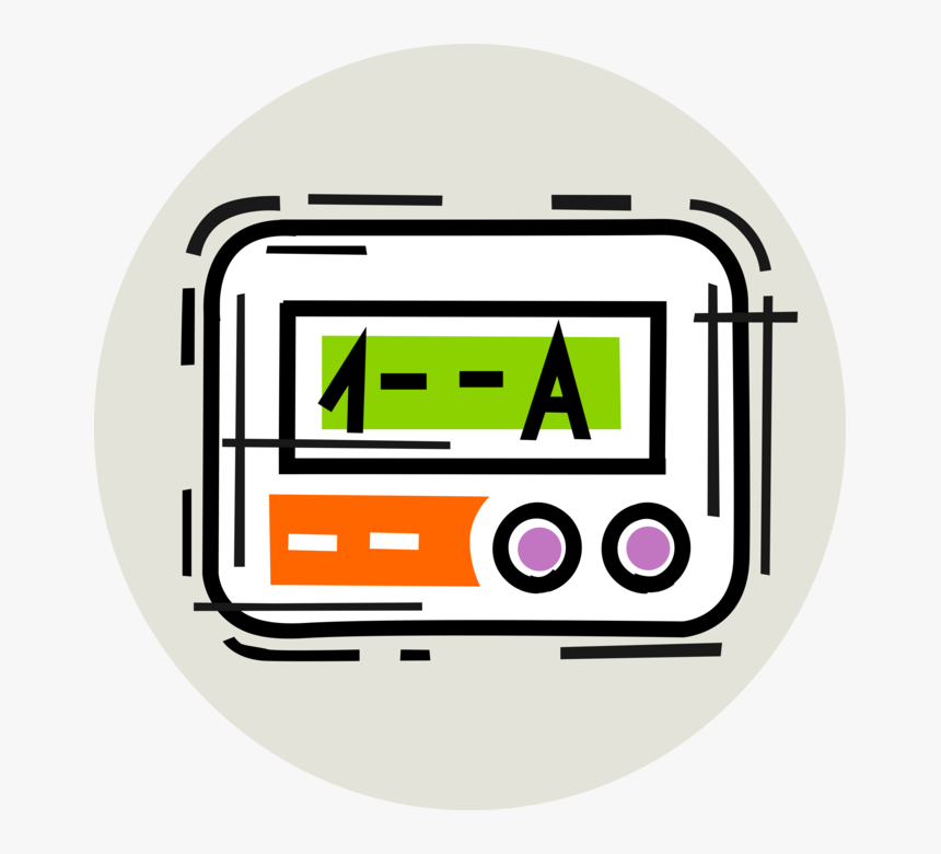Vector Illustration Of Beeper Or Pager Wireless Telecommunications ...