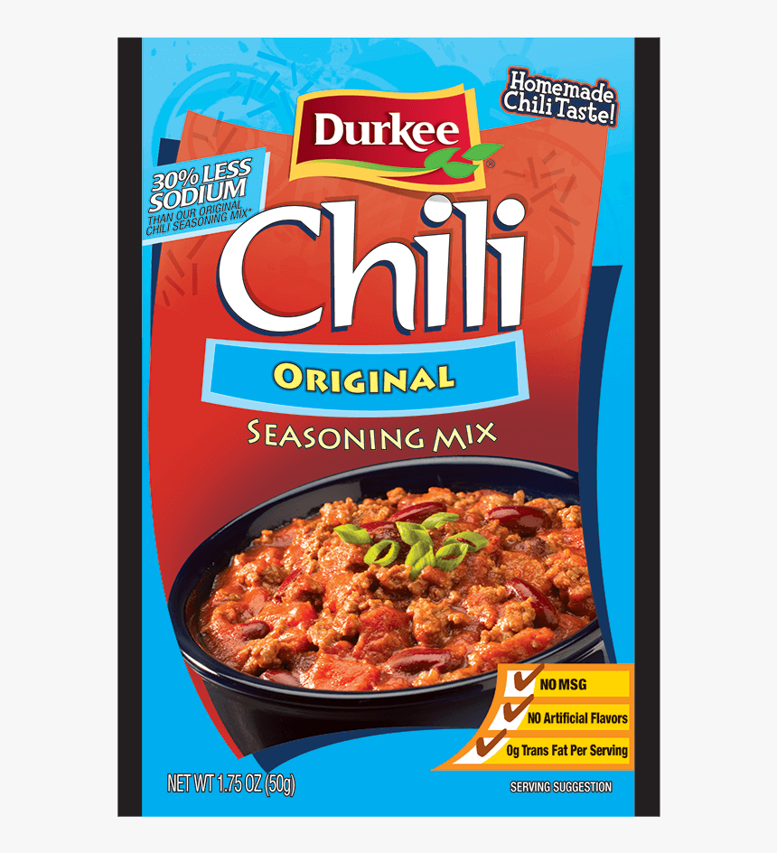 Image Of Original Reduced Sodium Chili - Durkee Chili Seasoning, HD Png ...
