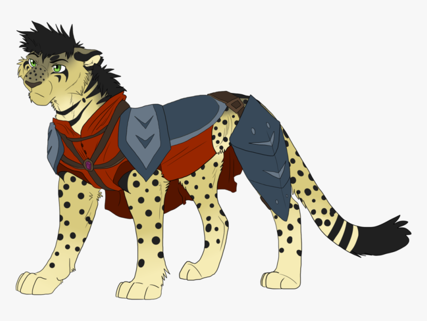 Cheetah Clipart Clear Background - Cheetah In Armour Drawing, HD Png ...