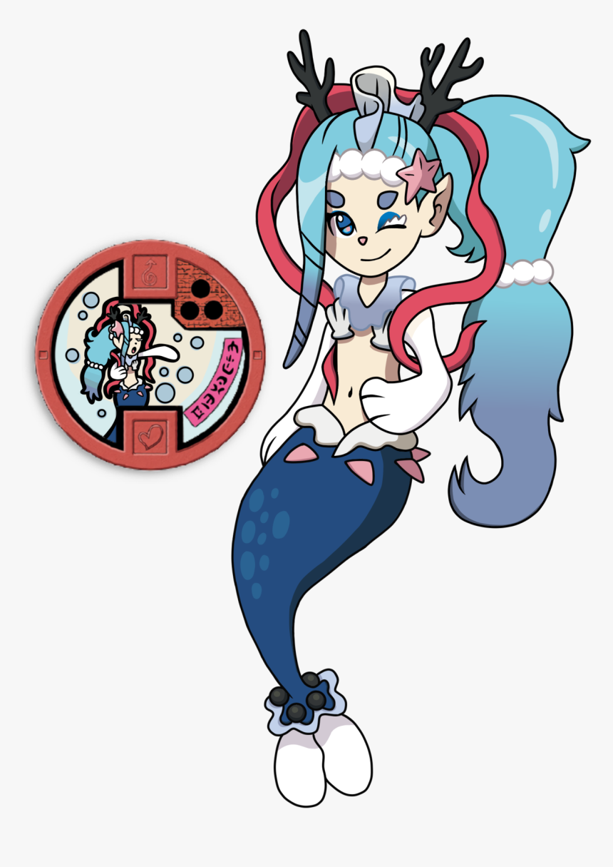 Yo Motion Yo Kai Watch Series 2 Pittapatt Yokai Medal - Mermother, HD ...