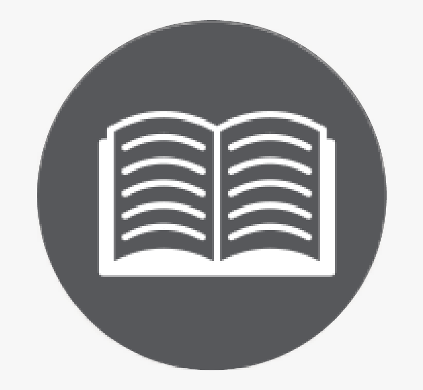Bookicon - Gray Circle With Book, HD Png Download , Transparent Png ...