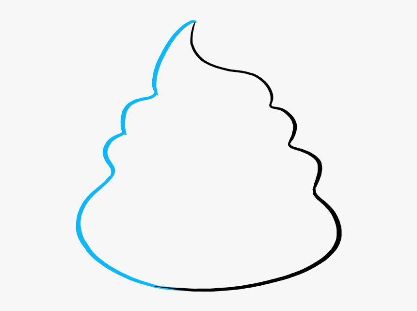 How To Draw Poop Emoji - Line Art, HD Png Download , Transparent Png ...