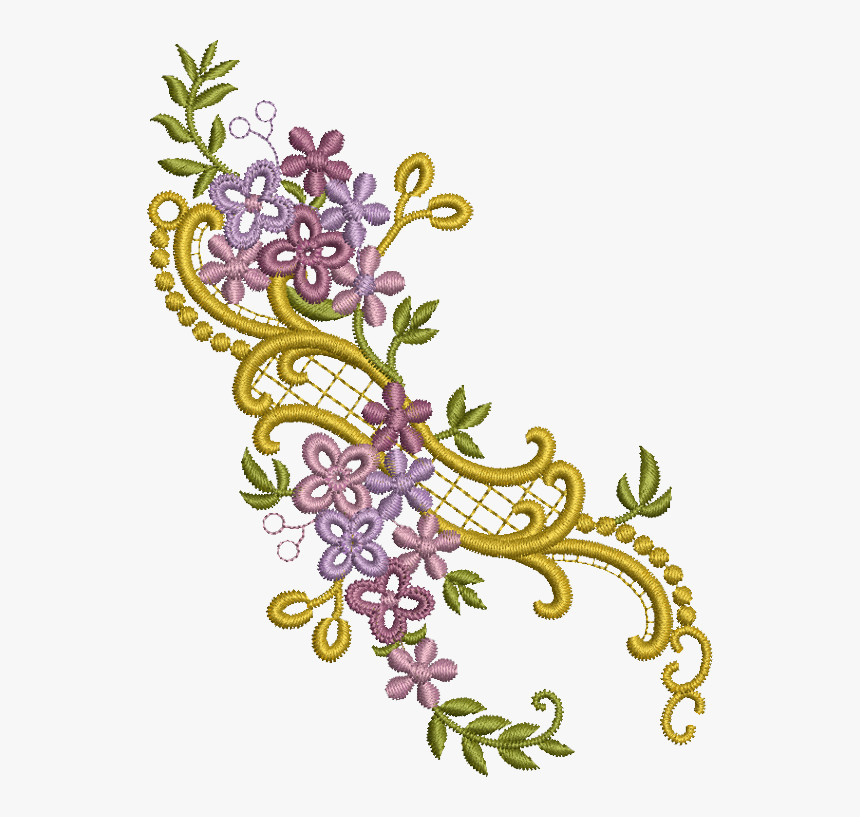 Floral Embroidery Patterns Png, Transparent Png , Png - Design In Png ...