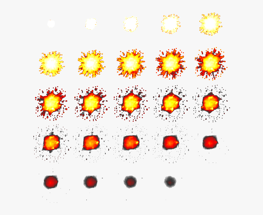 Attached Are Various Explosion Sprites Created With, HD Png Download ...