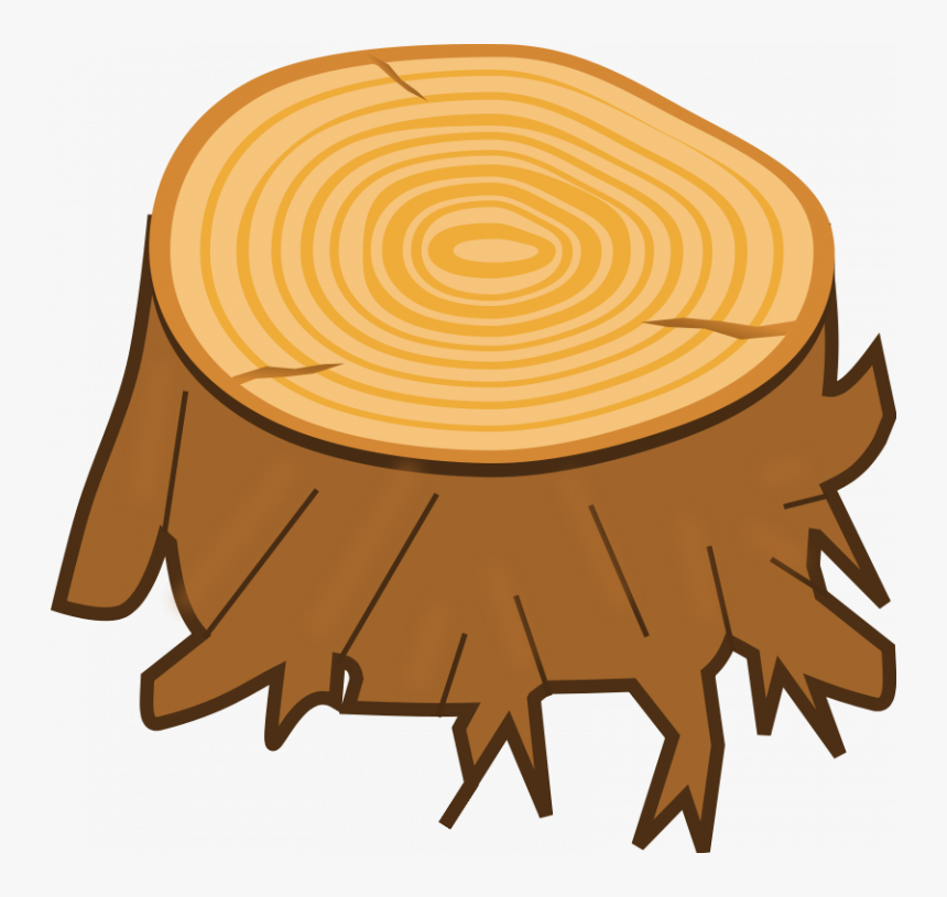 Wood Free Tree Stump - Transparent Tree Stump Clipart, HD Png Download ...