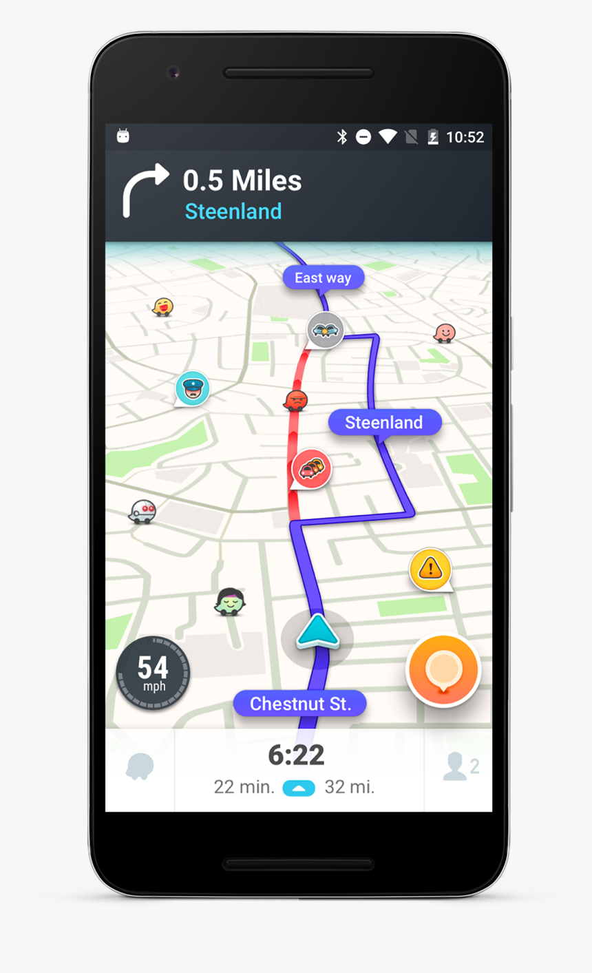 Waze Application, HD Png Download , Transparent Png Image - PNGitem