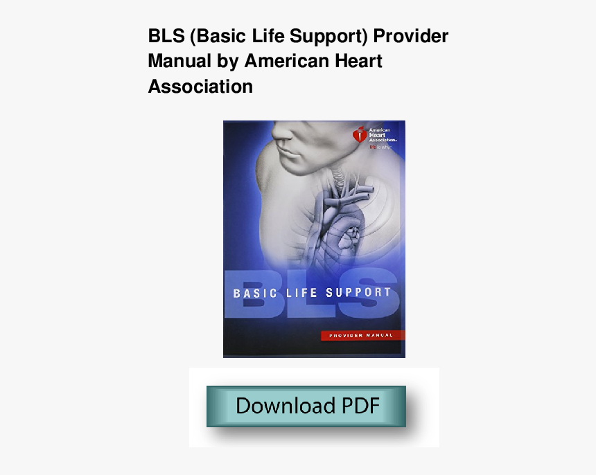 Basic Life Support Provider Manual American Heart Association, HD Png ...