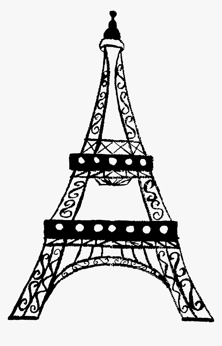 Eiffel Tower Drawing Clip Art - Eiffel Tower Pic Art, HD Png Download ...
