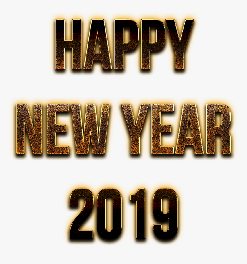 Happy New Year 2019 Golden Letters - Happy New Year 2019 Letters, HD ...