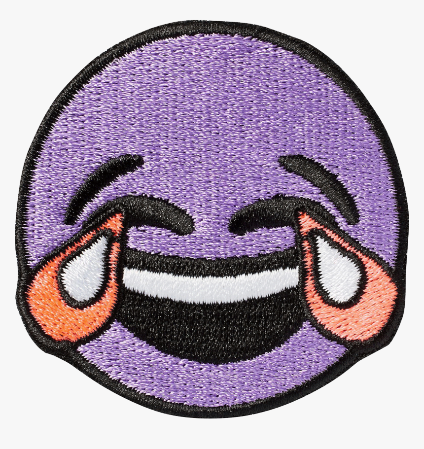 Crying Laughing Emoji Sticker Patch - Transparent Crying Laughter Emoji ...