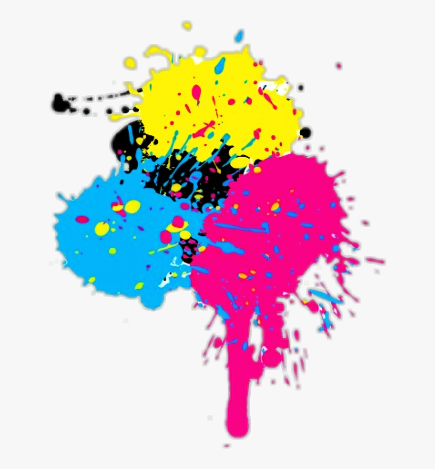 Transparent Paint Colors Clipart - Paint Splatter Colourful Png, Png ...