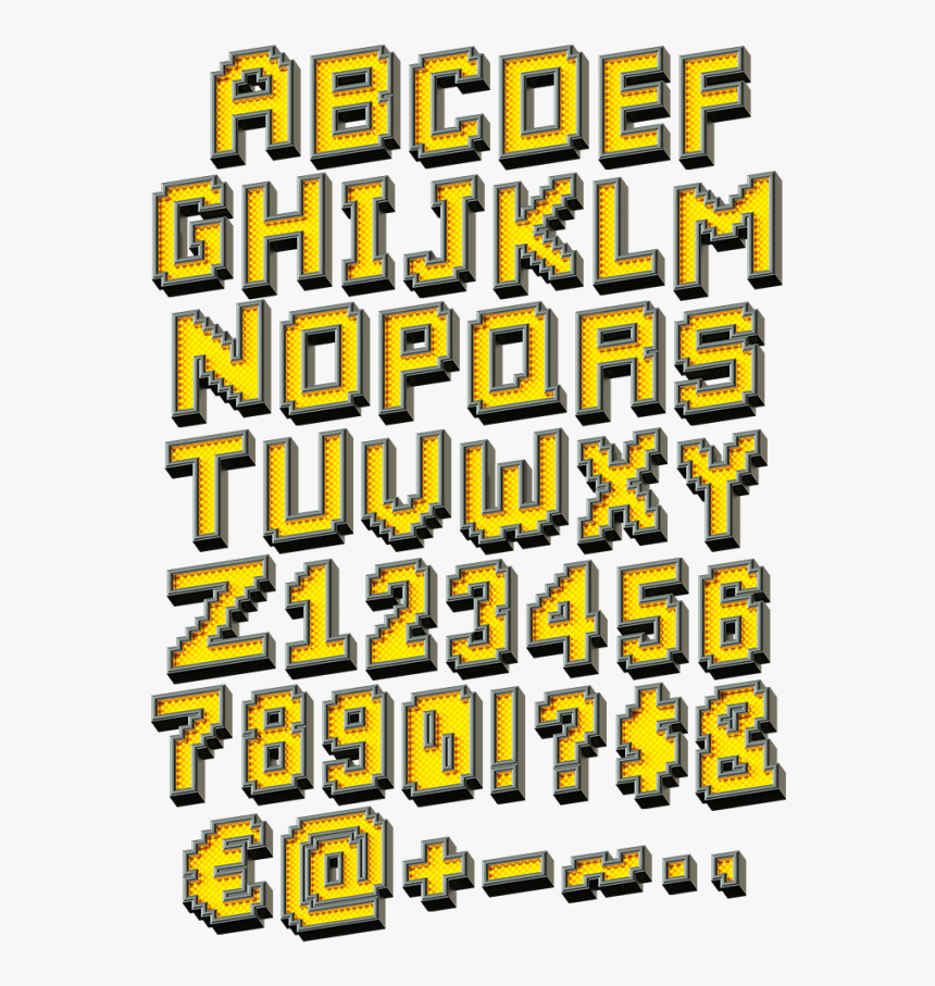 Clip Art Led Font Show Your - Transparent Pixel Alphabet Alphabet Png ...