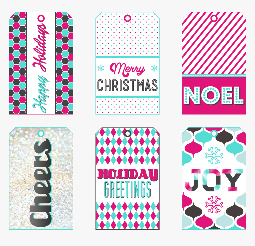 The Christmas Joy Collection - Christmas Gift Tags Pink, HD Png ...