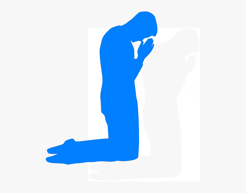 Praying Man Svg Clip Arts - Man Kneeling In Prayer, HD Png Download ...