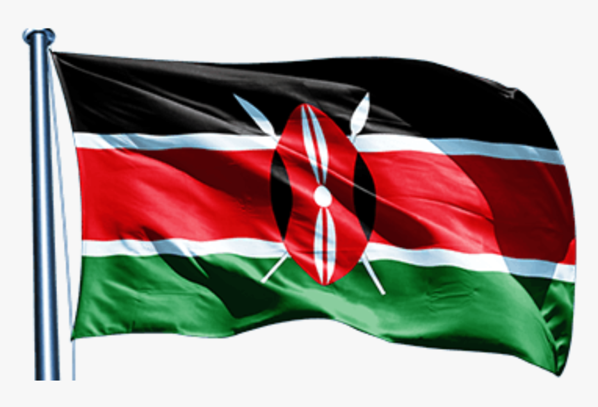 Kenya Flag On Pole, HD Png Download , Transparent Png Image - PNGitem