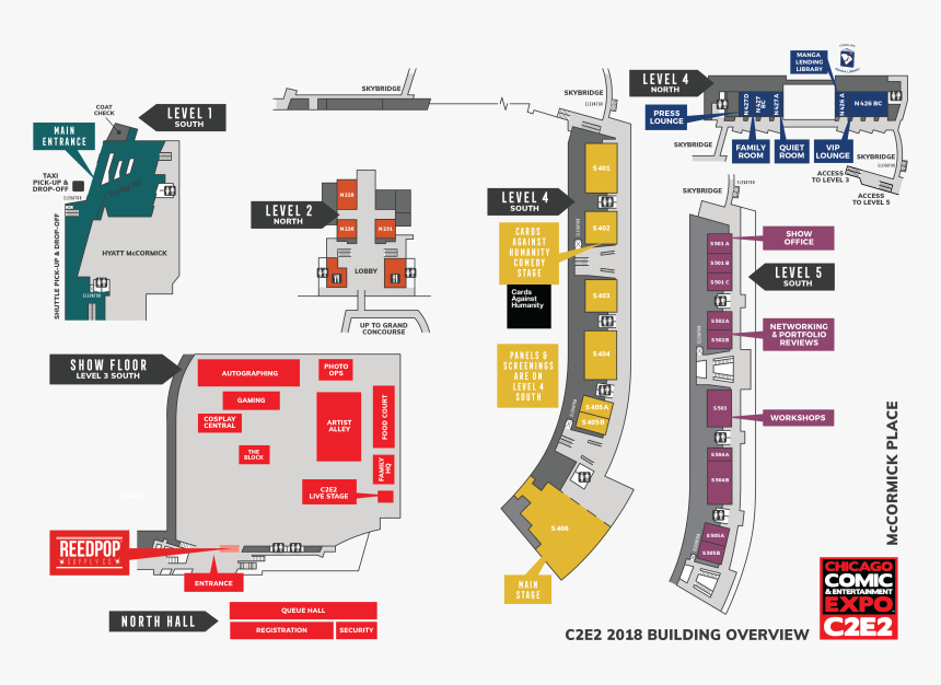 C2e2 Map 2019, HD Png Download , Transparent Png Image - PNGitem
