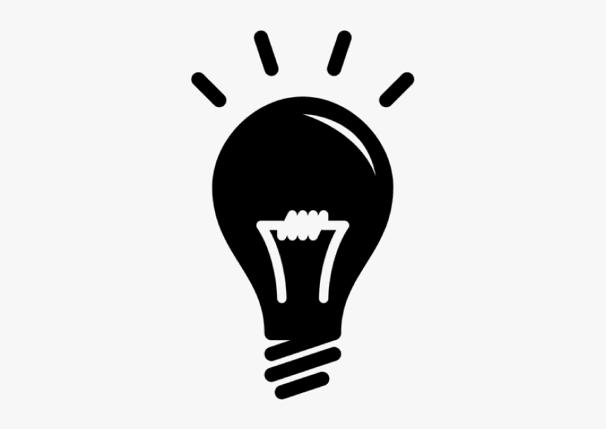 Light Bulb Icon Black, HD Png Download , Transparent Png Image - PNGitem