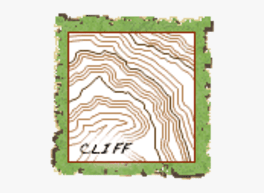 Cliff - Swales Shown On A Topographic Map, HD Png Download ...