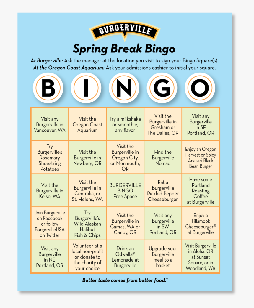 Promotional Bingo Card - Poster, HD Png Download , Transparent Png ...