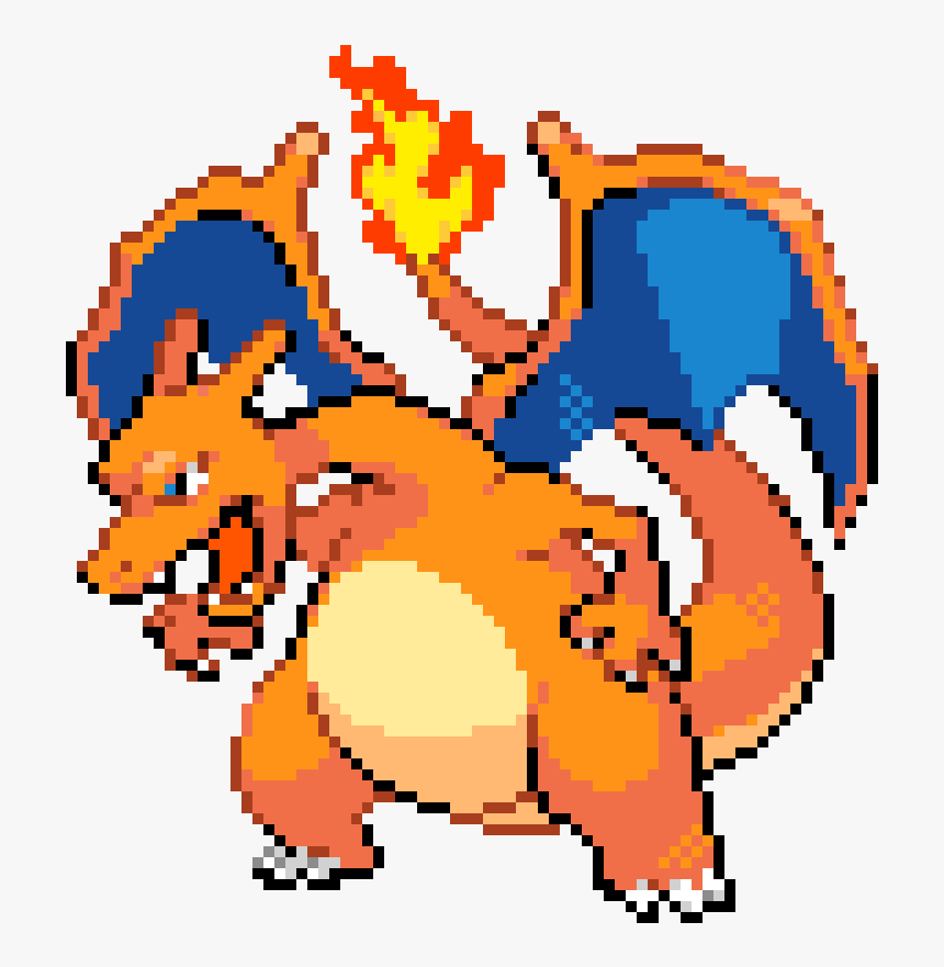 Charizard Black And White Sprite, HD Png Download , Transparent Png ...