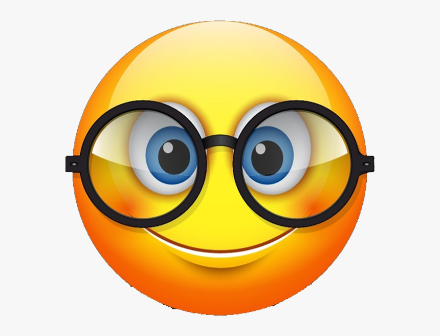 Emoji With Round Glasses, HD Png Download , Transparent Png Image - PNGitem