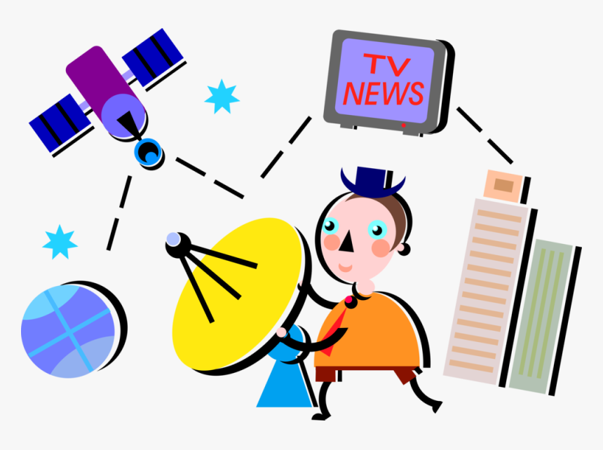 Vector Illustration Of Global Telecommunication With, HD Png Download ...