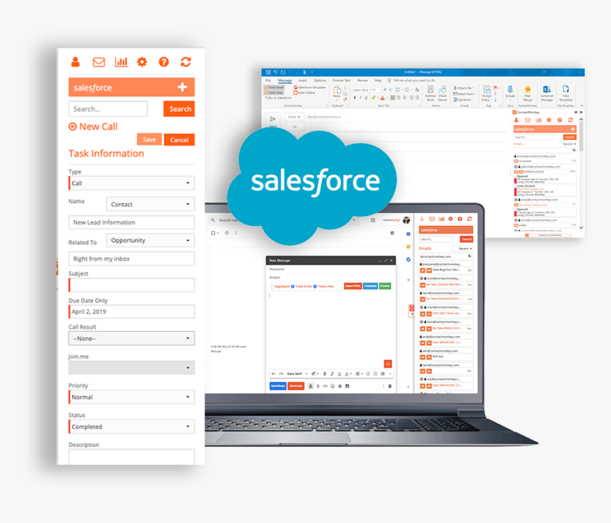 Gmail Outlook Integration Salesforce, HD Png Download , Transparent Png ...