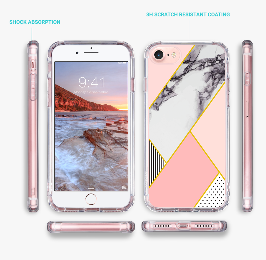 Rose Gold Iphone With Clear Case, HD Png Download , Transparent Png ...