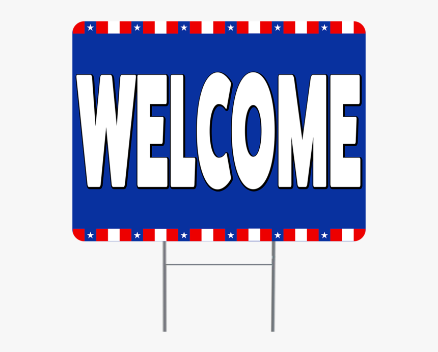 Welcome Inch Sign With Display Options - Majorelle Blue, HD Png ...