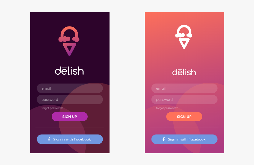 Delish App Login Yum Illustrator Day001 Dailyui , Png - Graphic Design ...