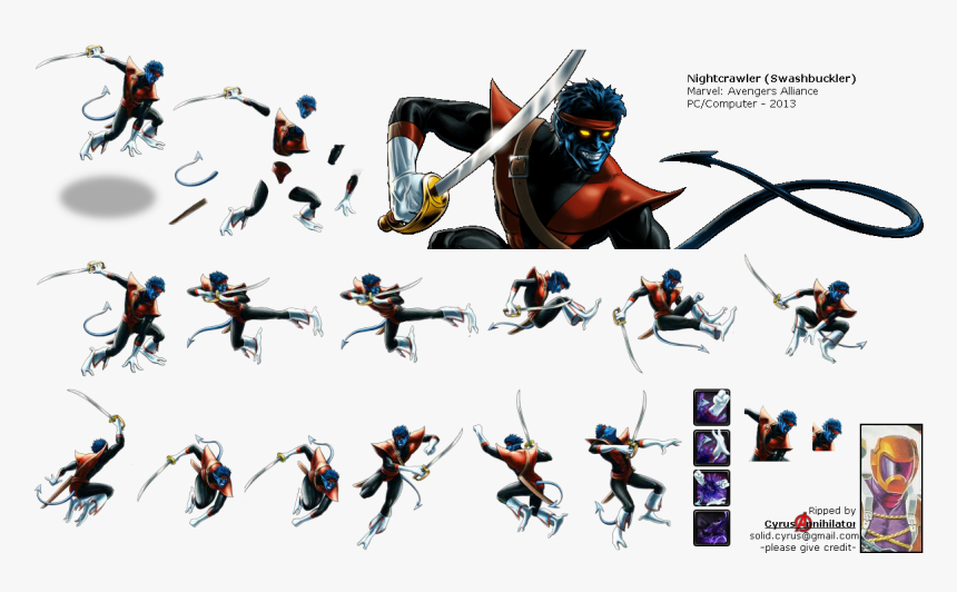 Transparent Nightcrawler Png - Avengers Alliance Nightcrawler, Png ...