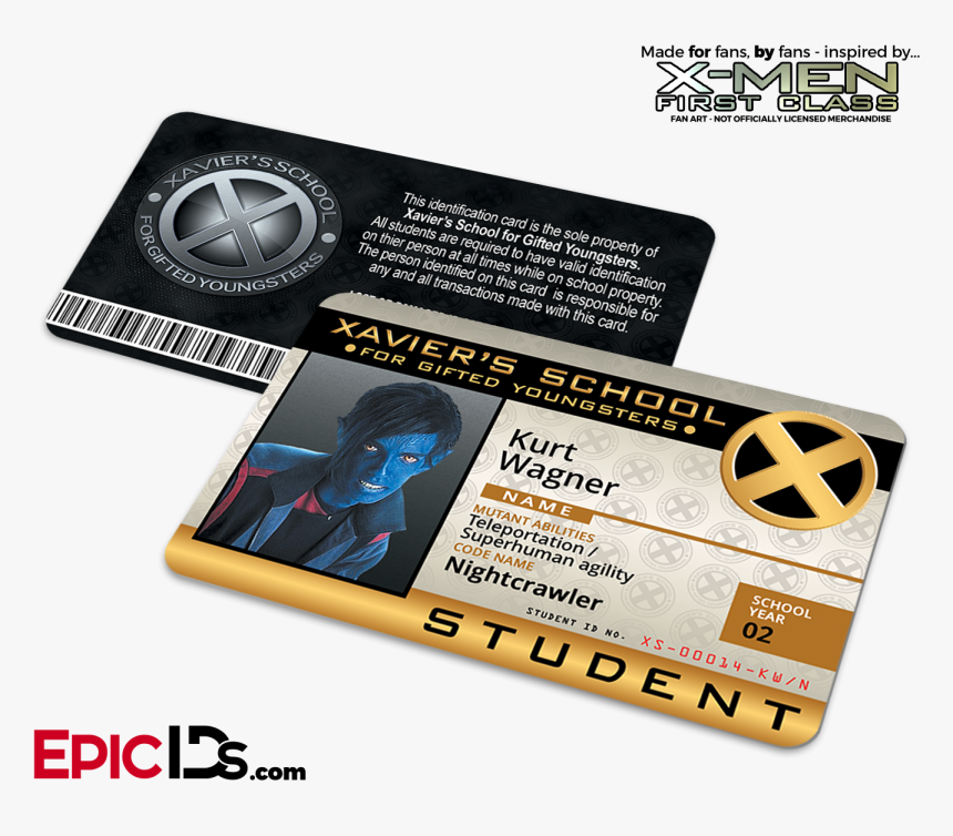 Xavier Institute For Gifted Youngsters X-men - Identity Card Star Wars ...