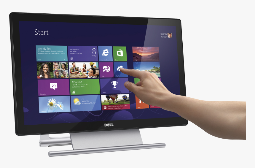 Monitor - Monitor Touch Screen Dell, HD Png Download , Transparent Png ...