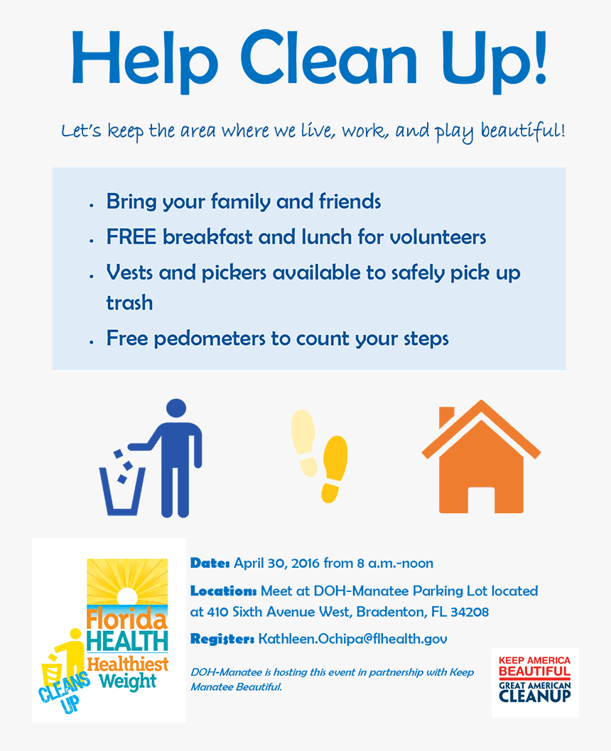 Clean Up Poster 2016 - Home Clipart, HD Png Download , Transparent Png ...