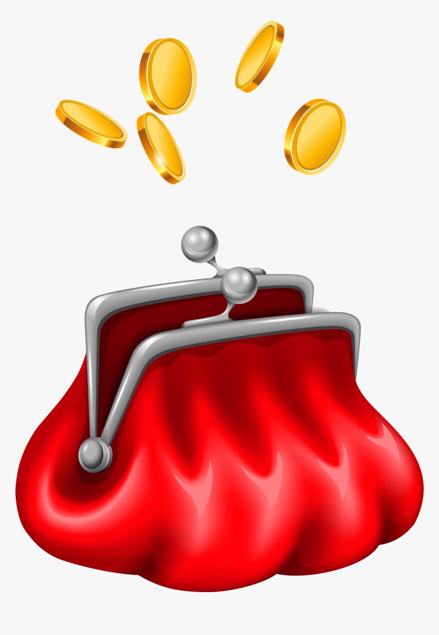 Coin Purse Clipart - Purse With Money Clipart, HD Png Download ...