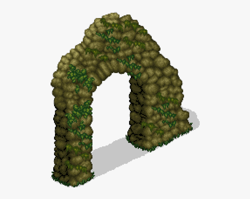 Mossy Ruins Entrance - Grass Pixelart Animation, HD Png Download ...