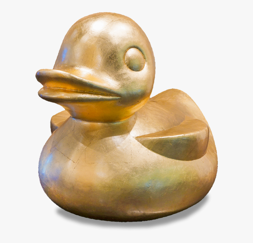 Gold Leaf Design Group Fiberglass Duck - Gold Duck Transparent, HD Png ...