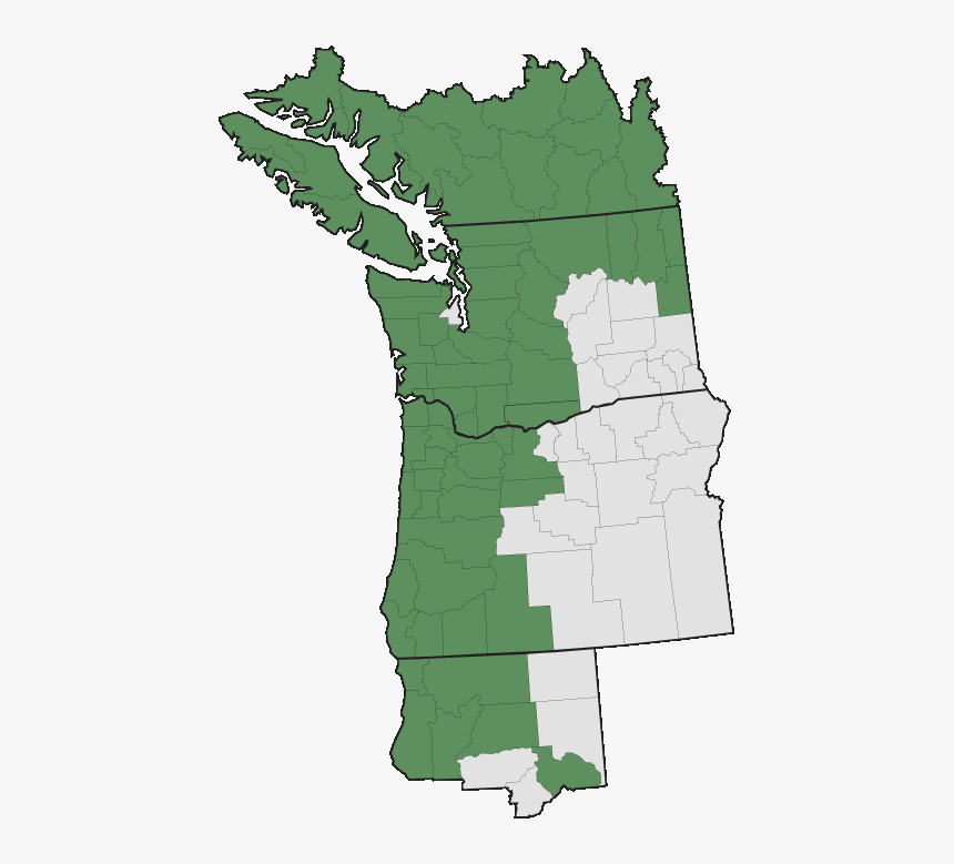 Evergreen Huckleberry Range Map, HD Png Download , Transparent Png ...