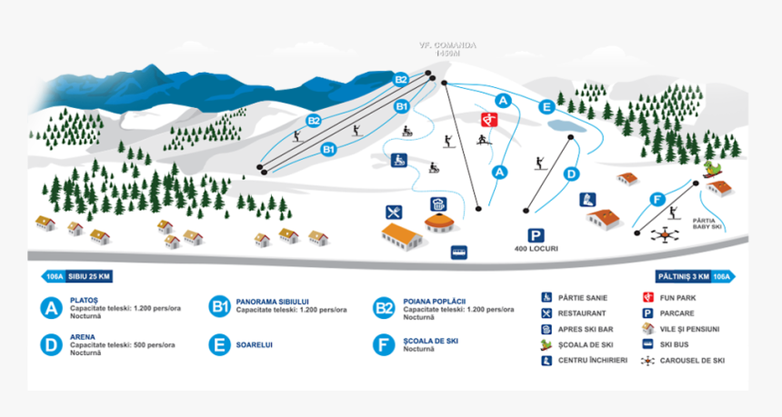 Arena Platos Ski Map, HD Png Download , Transparent Png Image - PNGitem
