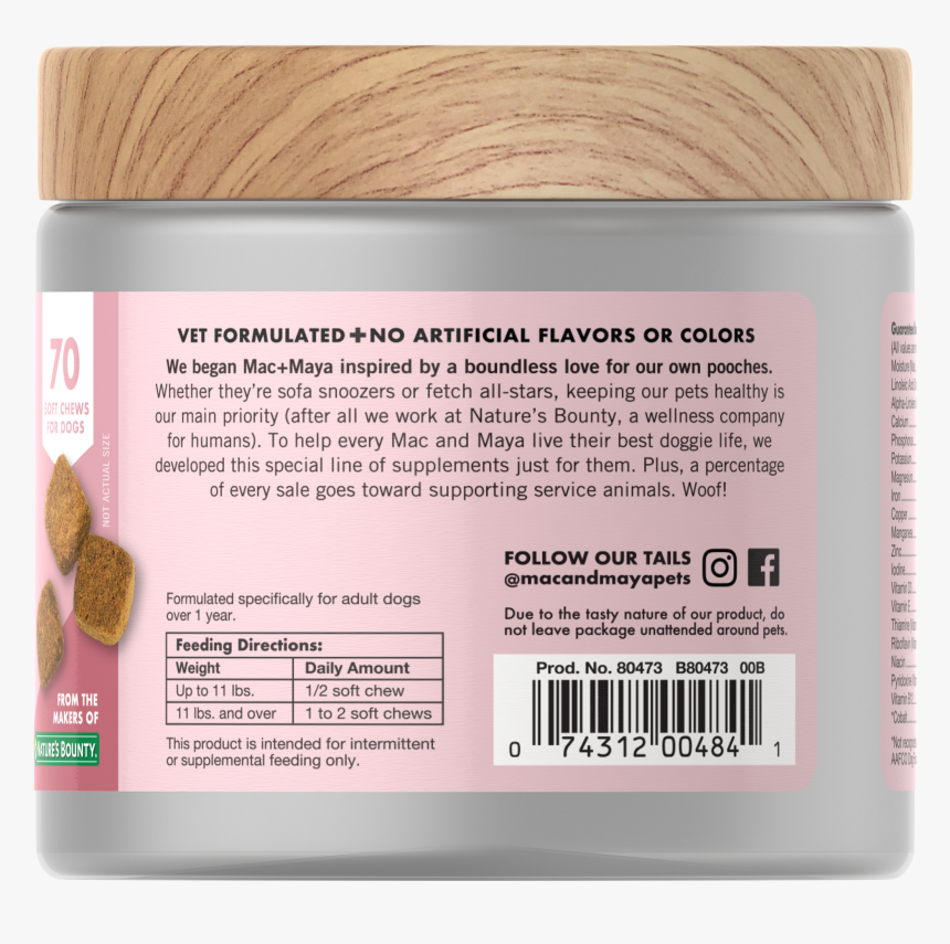 Mac Maya Multi Vitamin - Mac & Maya Pets, HD Png Download , Transparent ...