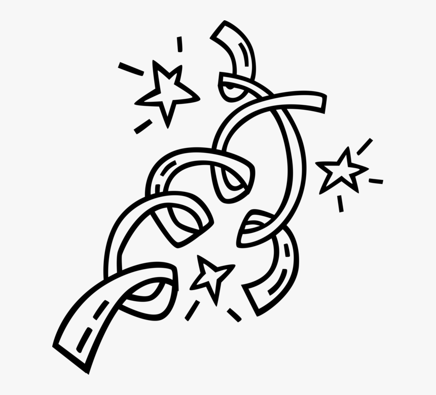 Vector Illustration Of New Year S Day Celebration Streamers, HD Png ...