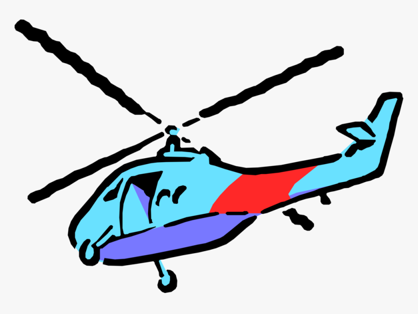 Vector Illustration Of Helicopter Rotorcraft Applies - Helicopter Rotor ...
