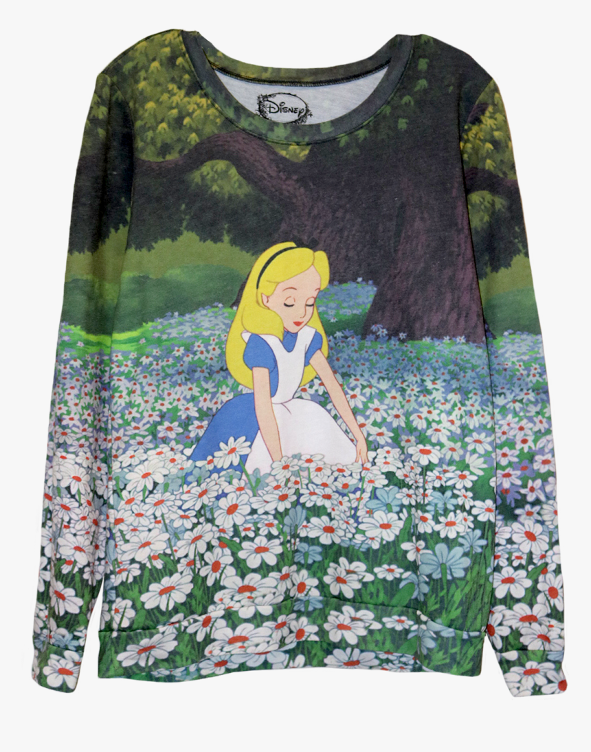 A Long Sleeve Shirt Of The Scene Of Alice Sitting In - Alice Nel Paese ...