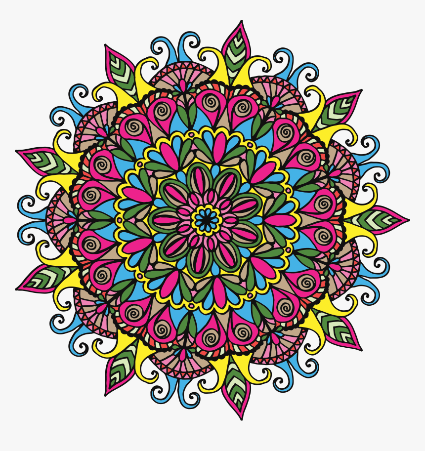 Mandala Png Transparent - Rangoli Stickers Google Pay, Png Download ...