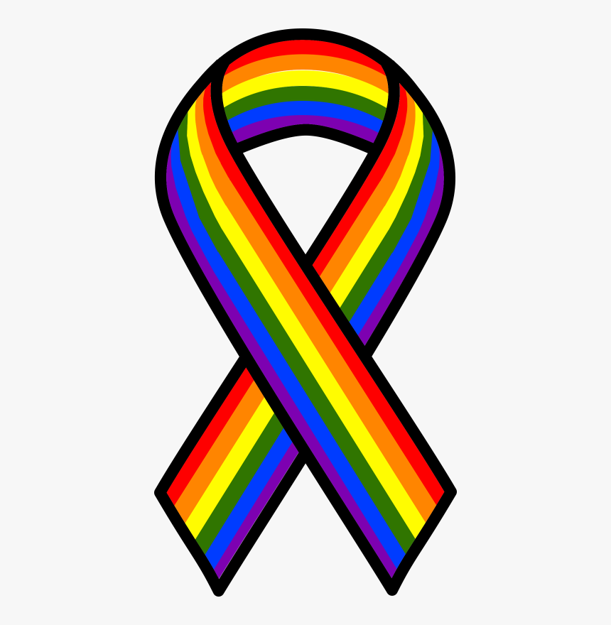 Rainbow Ribbon - Lgbt And Hiv, HD Png Download , Transparent Png Image ...