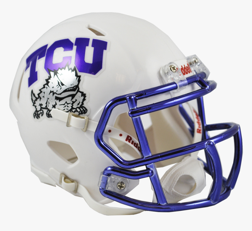 Tcu White Chrome Speed Mini Helmet - Tcu Horned Frogs, HD Png Download ...