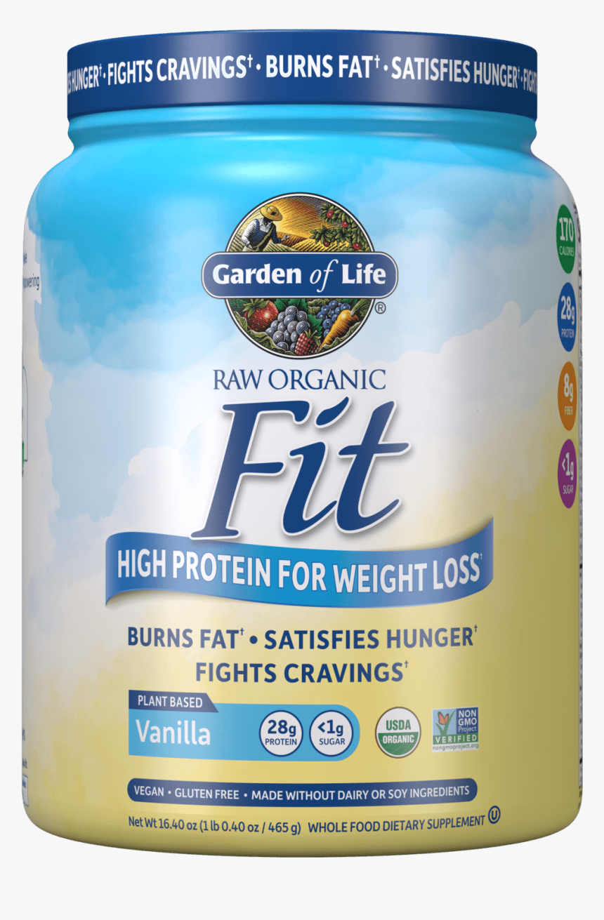 Raw Organic Fit Protein Powder Vanilla - Fit Garden Of Life Protein, HD ...