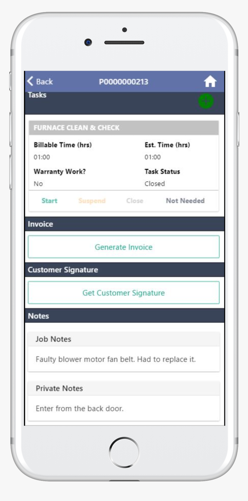 Tract Systems Mobile Customer Information Screen - Customer Info In ...