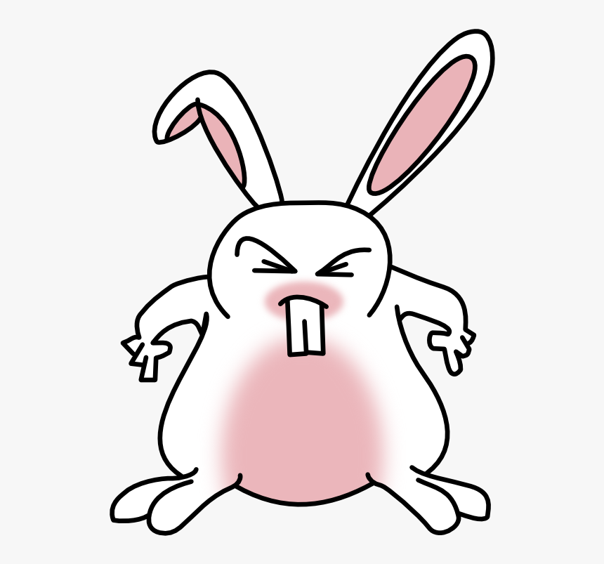Clip Art Angry Clipart Clip Art - Angry Rabbit Cartoon Png, Transparent ...